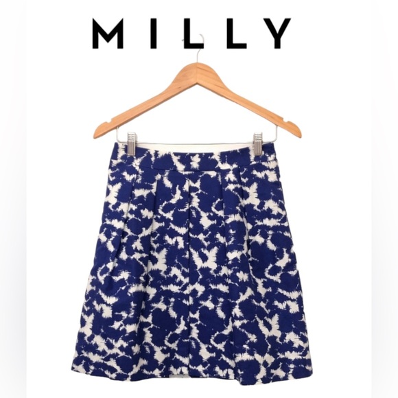 Milly of New York | Skirts | Vintage Milly Of New York Blue Pleated ...